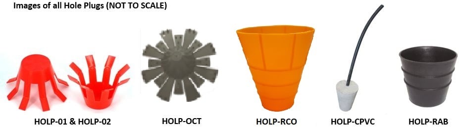 Drill & Bore Hole Plugs - Concrete & Plastic