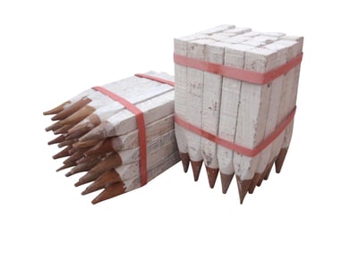 Hardwood Survey Stakes (Survey Pegs) – Pointed Timber Markers